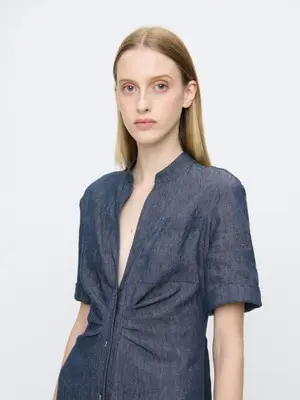 CALLAS MILANO Noor A-line Shirtdress - Indigo Blue