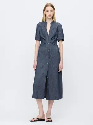 CALLAS MILANO Noor A-line Shirtdress - Indigo Blue