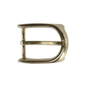 Trafalgar 35mm Italian Solid Brass Harness Belt Buckle - Polished Brass