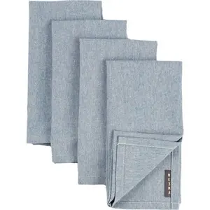 MEEMA Cloth Napkinsset Of 4solid - Blue