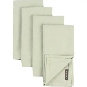MEEMA Cloth Napkinsset Of 4solid - Sage Green