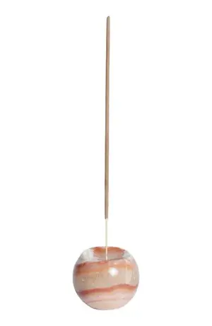 DAR PROYECTOS Gemstone Sphere Incense Holder - Onyx Crème