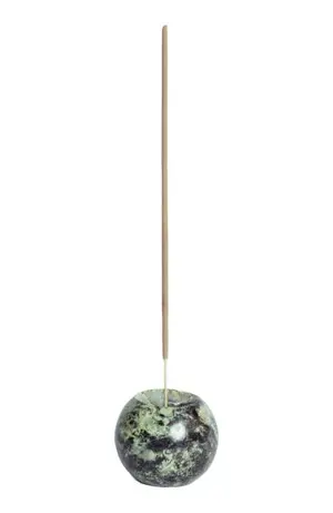 DAR PROYECTOS Gemstone Sphere Incense Holder - Serpentine Green