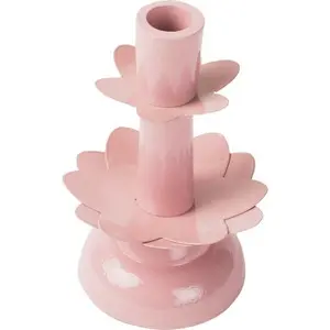 MELA ARTISANS Lotus Bloom Tapered Candleholders Small - Pink