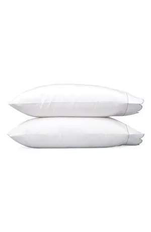 MATOUK Butterfield 500 Thread Count Cotton Percale Pillowcases - Pool