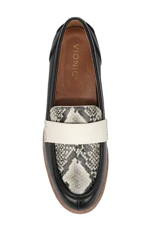 Vionic Cleo Leather Loafer - Black Multi