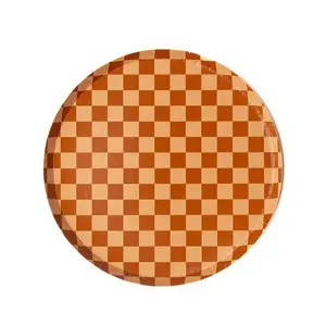 JOLLITY & CO Checkered Dessert Plates - Café Con Leche