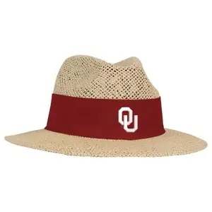 AHEAD Oklahoma Sooners Wellington Gambler Straw Hat