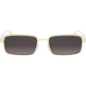 Dior Cannage S2u Rectangle Sunglasses - Shiny Gold / Gradient Smoke