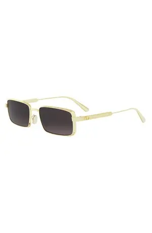 Dior Cannage S2u Rectangle Sunglasses - Shiny Gold / Gradient Smoke