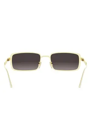 Dior Cannage S2u Rectangle Sunglasses - Shiny Gold / Gradient Smoke