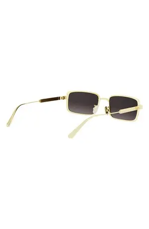 Dior Cannage S2u Rectangle Sunglasses - Shiny Gold / Gradient Smoke