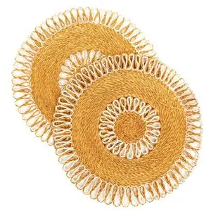 KUBO Araw Woven Abaca Placematsset Of 2 - Natural