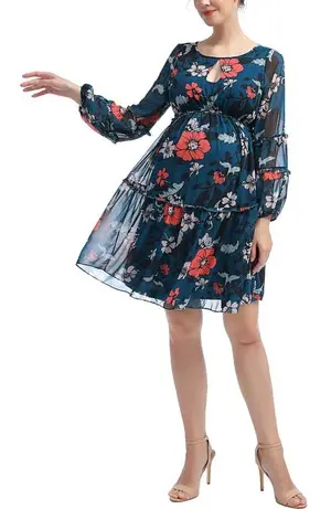 KIMI + KAI Babydoll Maternity Dress - Multicolored