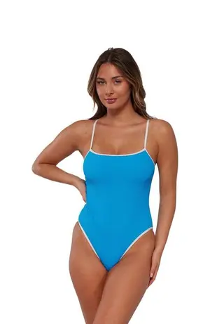 PACIFICA BY SUNSETS Ariel Scrunch One Piece Swimsuit - Blueberry