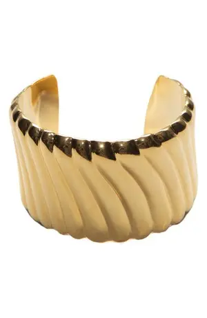 Argento Vivo Twisted Wide Cuff - Gold