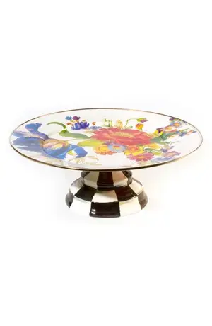 MACKENZIE-CHILDS Flower Market Pedestal Platter