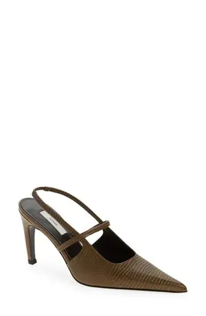 TOTEME Lizard Embossed Slingback Pumps