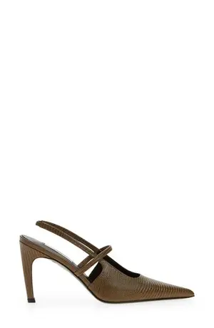TOTEME Lizard Embossed Slingback Pumps