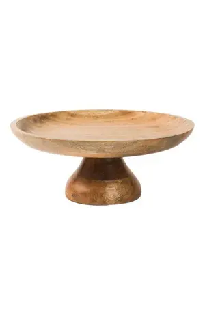 MELA ARTISANS Sienna Mangowood Pedestal Stand - Brown