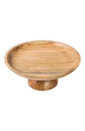 MELA ARTISANS Sienna Mangowood Pedestal Stand