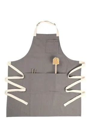 MEEMA Bib Apron With Pocketstwill - Charcoal