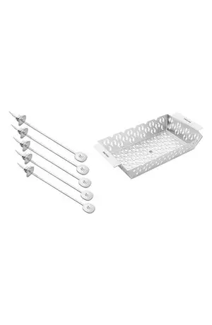 ZWILLING 6-piece Barbecue Skewers & Basket Set - Stainless Steel