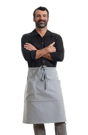 MEEMA Bistro Apron With Pockets - Blue