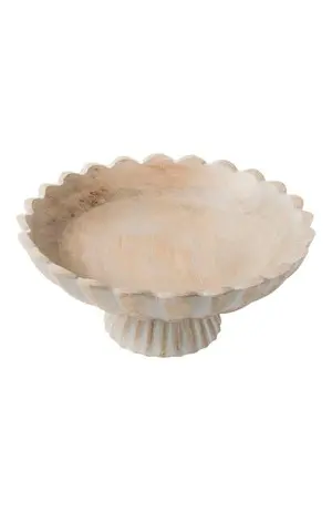 MELA ARTISANS Fluted Pedestal Bowlrustic