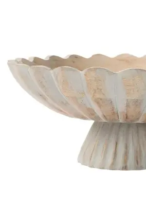MELA ARTISANS Fluted Pedestal Bowlrustic