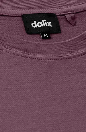 DALIX Lil Smile Midweight Garment Dye Tee - Plum