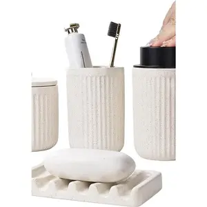 BOSILUNLIFE Pockmark Foaming Bathroom Set Recycled Eco-clay