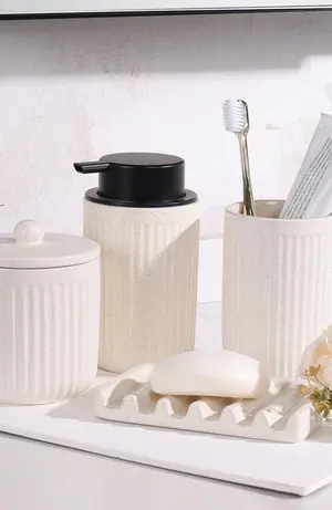 BOSILUNLIFE Pockmark Foaming Bathroom Set Recycled Eco-clay