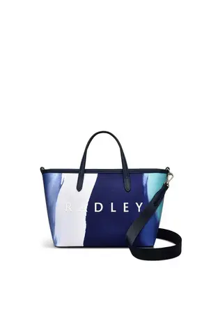 RADLEY Southwell Gardens Stripe Open Top Satchel Bag - Ink