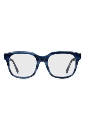 Eyebobs Nomad Square Reading Glasses - Ocean Blue Front And Temples