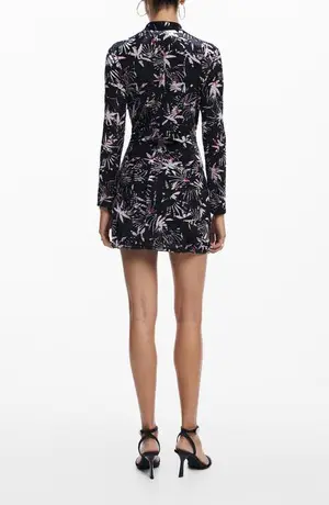 Desigual Printed Long-sleeve Minidress