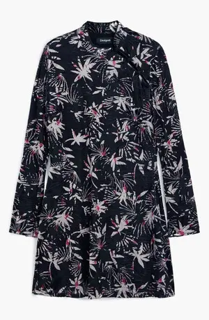 Desigual Printed Long-sleeve Minidress