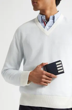 Thom Browne 4-bar Leather Bifold Wallet