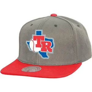 Mitchell & Ness Texas Rangers Cooperstown Collection Basic Flip Snapback Hat - Gray
