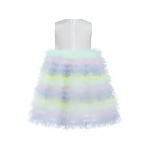 MIMI TUTU Ruffle Tiered Pom Dress