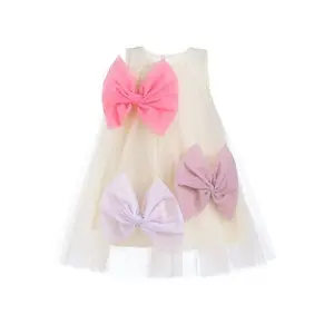 MIMI TUTU Tulle Bow Sleeveless Dress