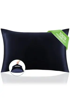SILKSILKY 22momme 100% Mulberry Silk Envelope Pillowcase - Darkblue