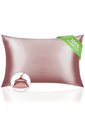 SILKSILKY 22momme 100% Mulberry Silk Envelope Pillowcase - Palemauve