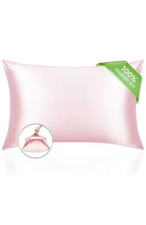SILKSILKY 22momme 100% Mulberry Silk Envelope Pillowcase - Pink