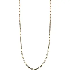 Argento Vivo Essential Long Paper Clip Chain Necklace - Gold