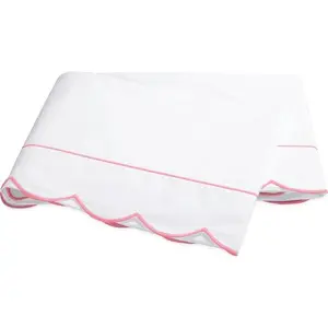 MATOUK Butterfield 500 Thread Count Cotton Percale Flat Sheet - Azalea