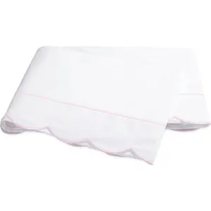 MATOUK Butterfield 500 Thread Count Cotton Percale Flat Sheet - Pink