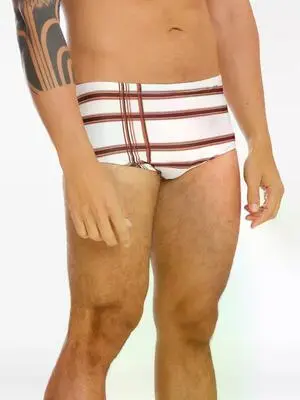 AMIR SLAMA Striped Swim Trunks
