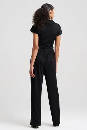 Natori Crepe Knit Wide Leg Pants