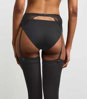 AUBADE Lace Danse Des Sens Suspender Belt - Black